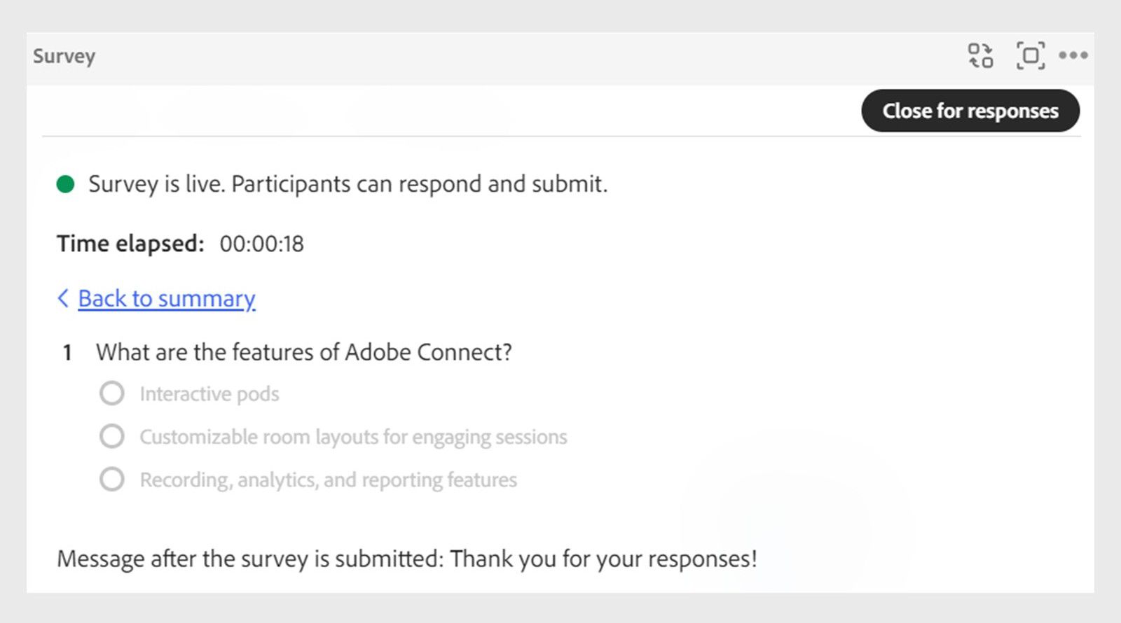 Create and manage surveys in Adobe Connect